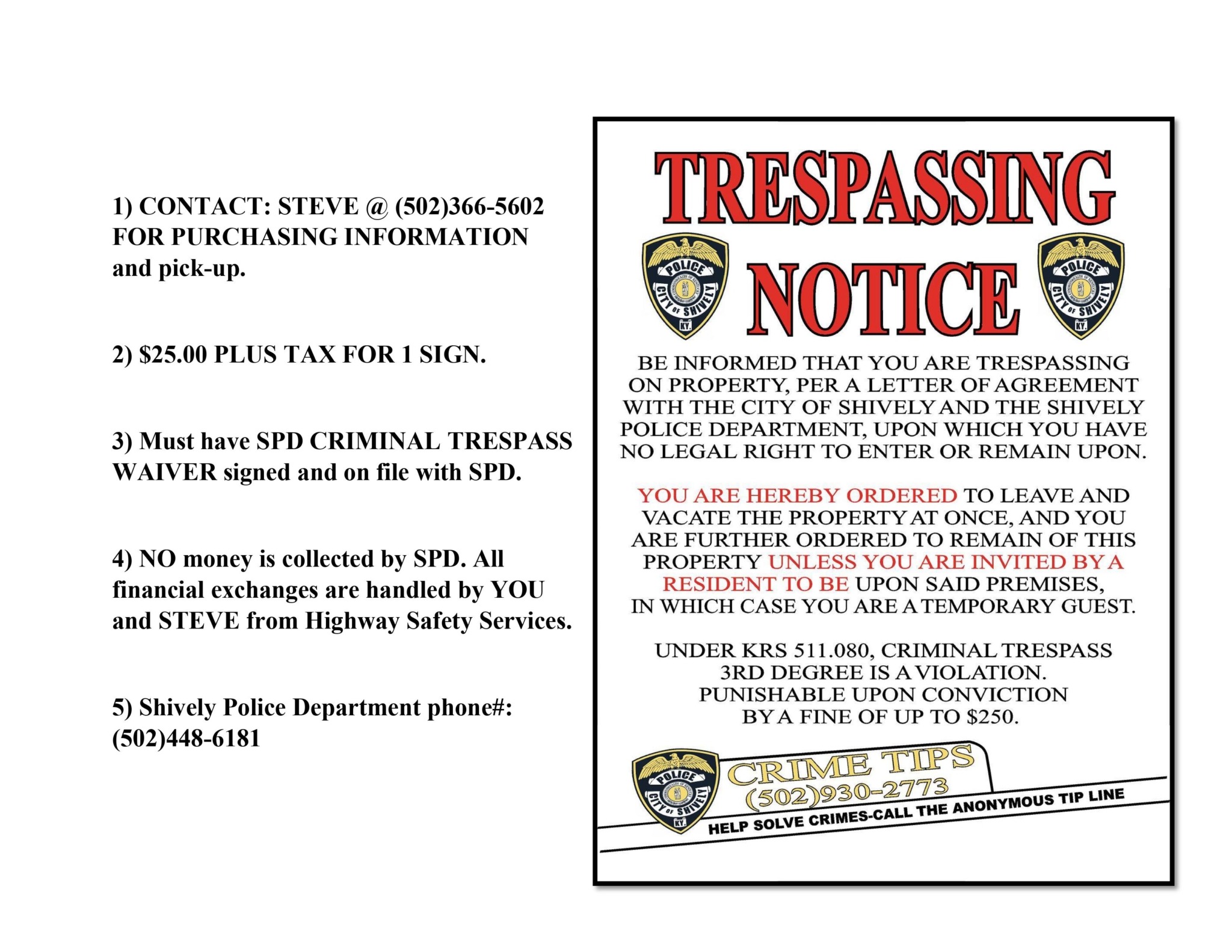 Shively Police Department – Colonel Emery Frye