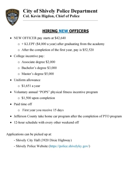 Shively Police Department – Colonel Kevin Higdon