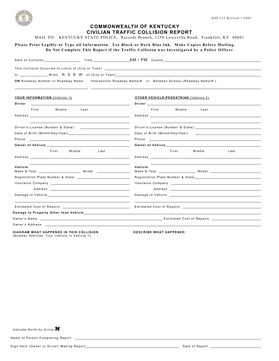 Forms – Shively Police Department